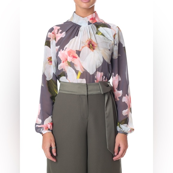 Ted Baker London | Tops | New Ted Baker Tily Chatsworth Bloom Ruched ...